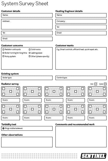 System Survey Sheets (x50) – Sentinel Performance Solutions Limited